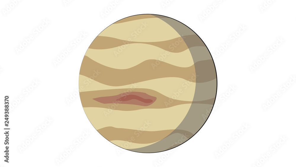 Vector de Stock Jupiter vector. Solar System planets flat vector ...