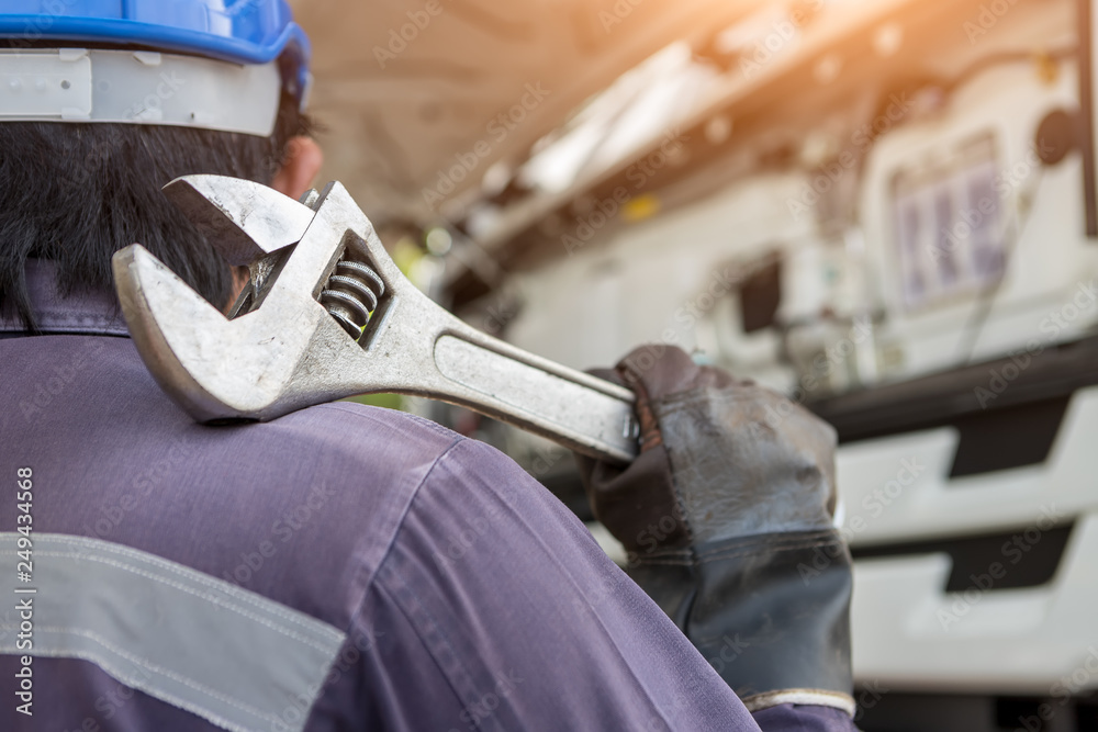 Mechanic catch adjustable Large wrench and Put on the shoulder with ...