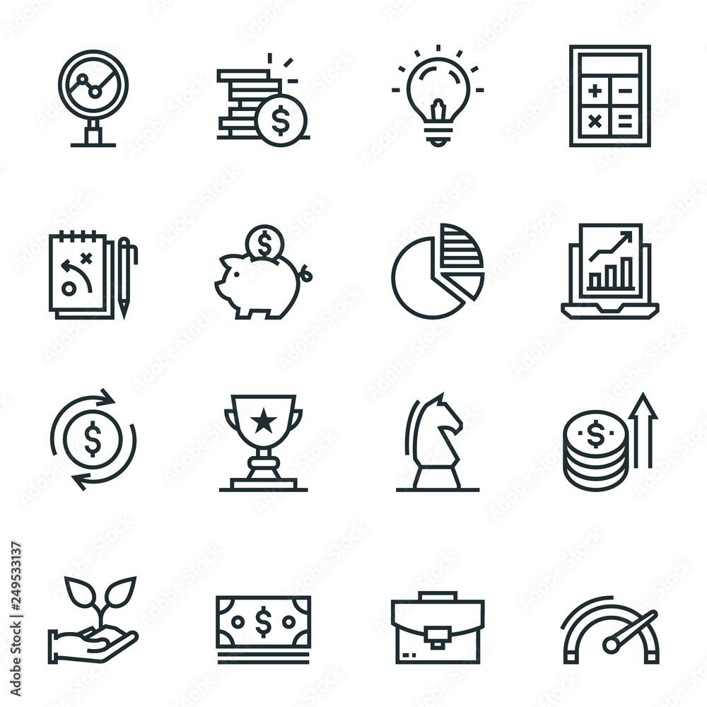 Cash Flow Icon Set Stock Vector | Adobe Stock
