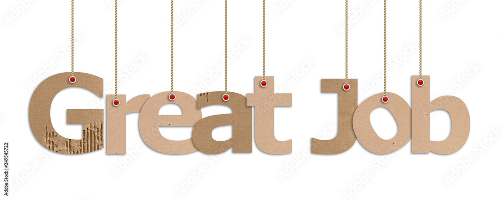 great job text in white background Stock Photo | Adobe Stock