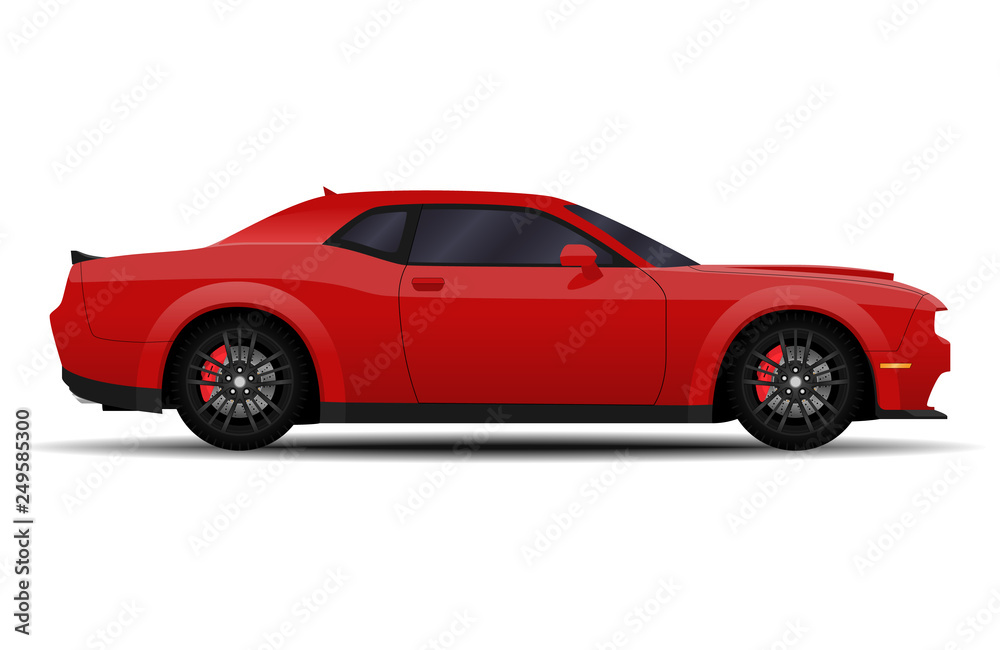 Cool Muscle Car Drawings Side View
