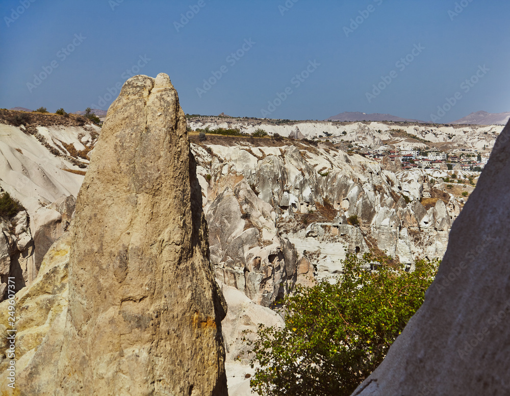 Views of Cappadocia volcanic kanyon cave houses in Turkey Stock Photo ...