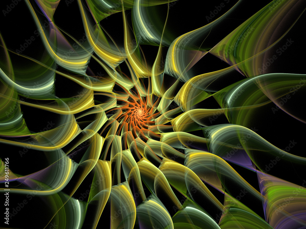 Fractal Spiral Background Image, Illustration - Infinite repeating ...
