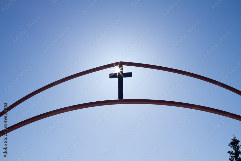 Cross jesus sun opensky openstock sky christ savior church Stock Photo ...