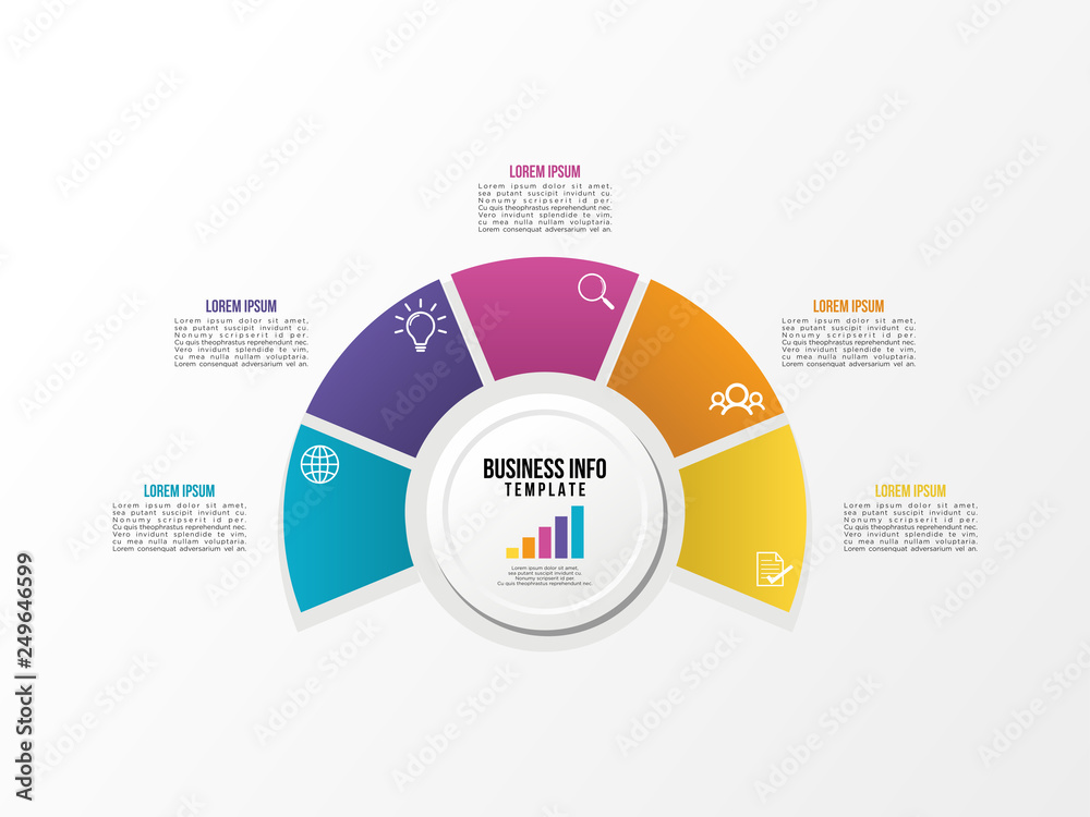 Modern Vector Infographics Elements Design Template. Business Data ...