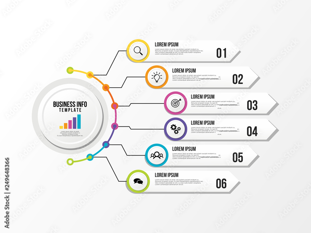 Modern Vector Infographics Elements Design Template. Business Data ...