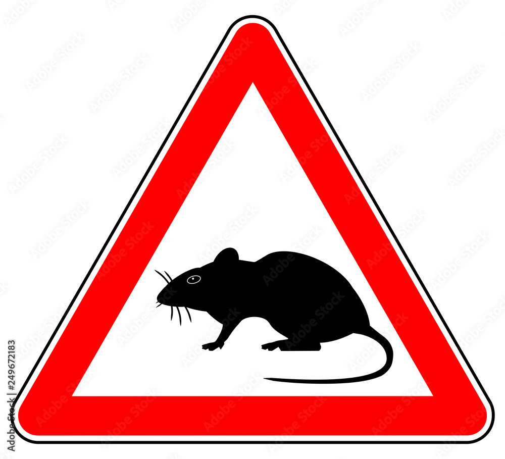 sd91 Schild-Dreieckig - german - Ratten: Achtung - Gefahrzeichen ...