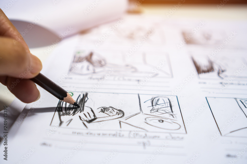 Hands on Storyboard movie layout for pre-production, storytelling ...