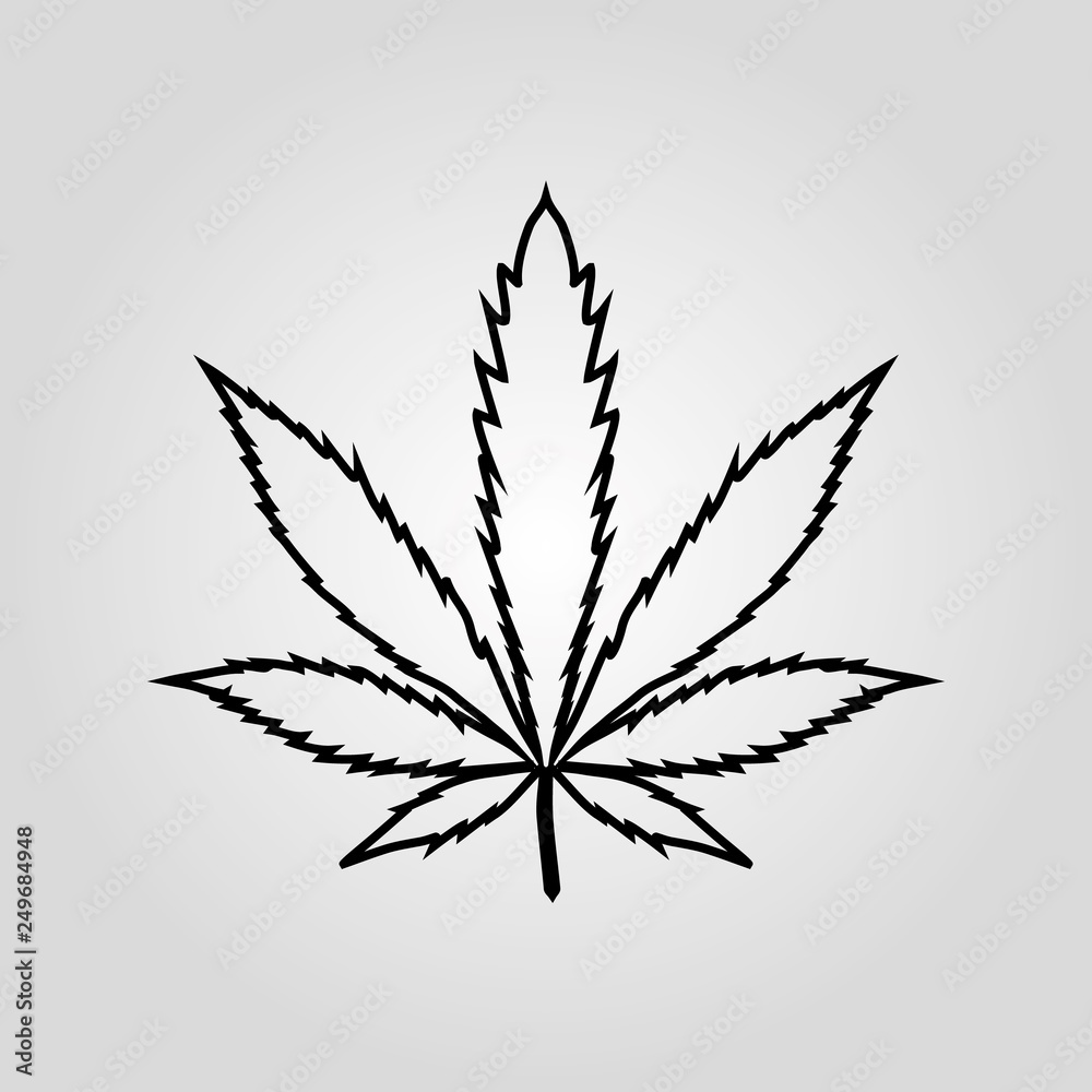 weed leaf silhouette