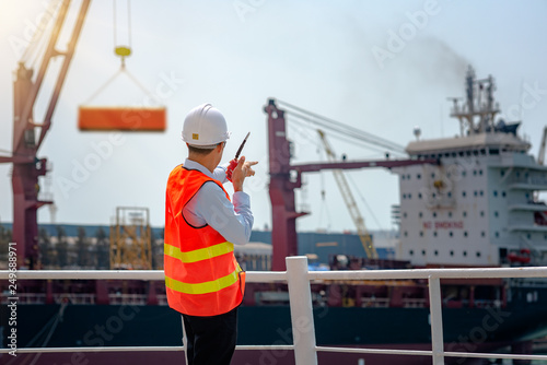 stevedore, loading master, port captain or supervisor in charge of ...