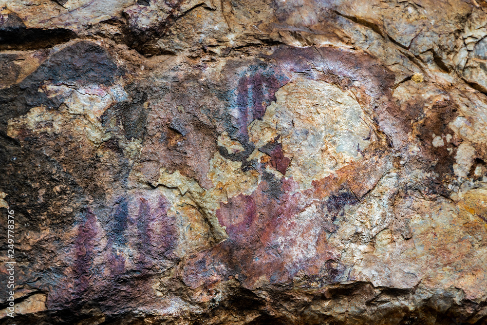 Foto de Stock Cave paintings. Photographed in a cave known as Cueva ...