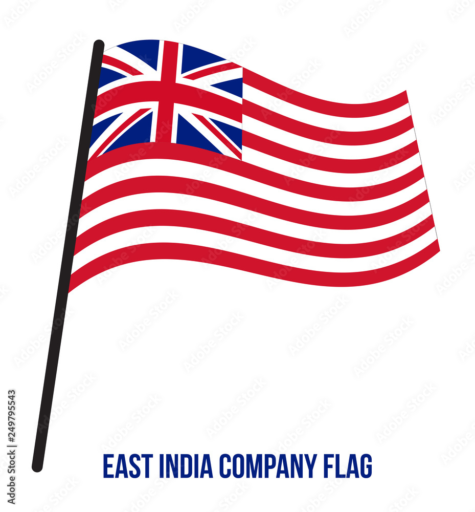 British East India Company (1733-1833) Flag Waving Vector Illustration ...