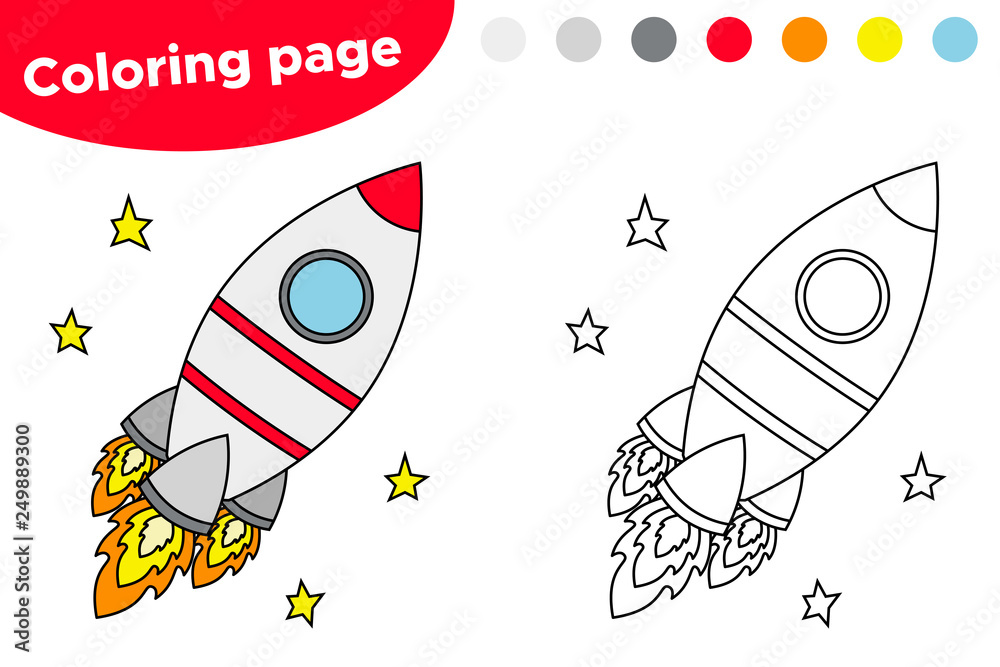 Educational game for preschool kids. Printable coloring page or book ...