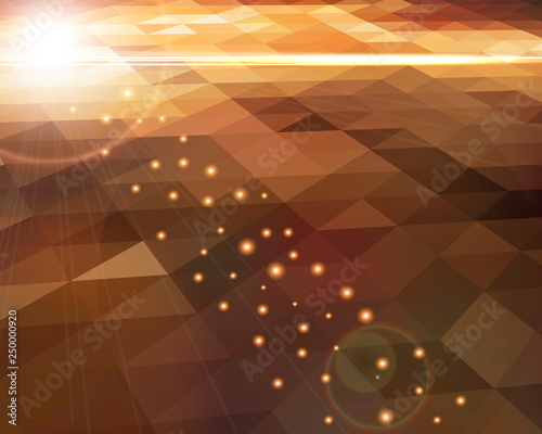 Abstract polygon shaped background - glowing light effect and lens ... Abstract polygon shaped background - glowing light effect and lens ...