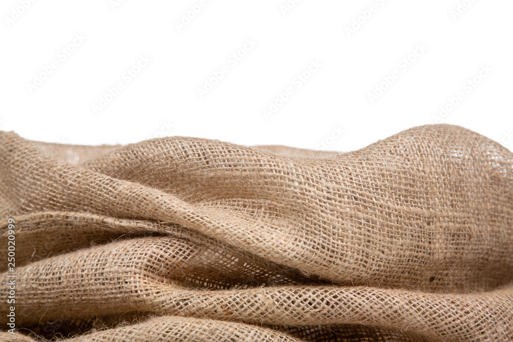 burlap border on white background Stock Photo | Adobe Stock