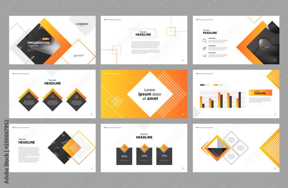 presentation layout design template and use for brochure ,portfolio ...