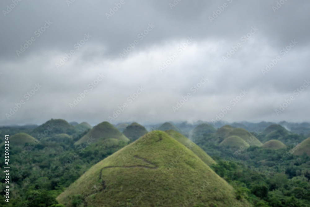 Main landmark of Bohol Island in Philippines - Chocolate Hills in ...