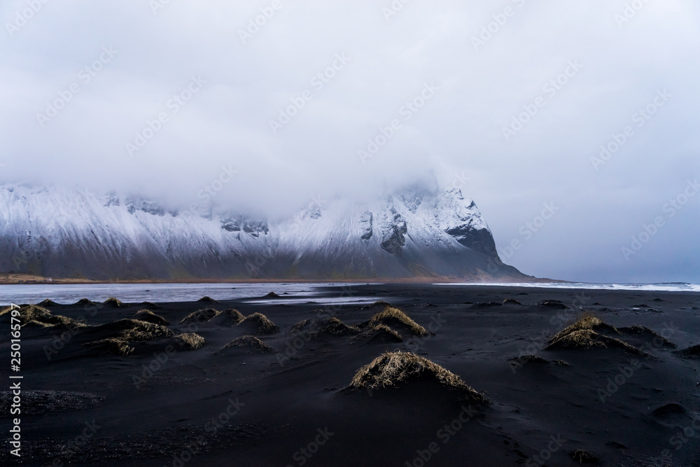 Sunrise at Vestrahorn Stockknes Mountain Range with Brunnhorn Mountain ...