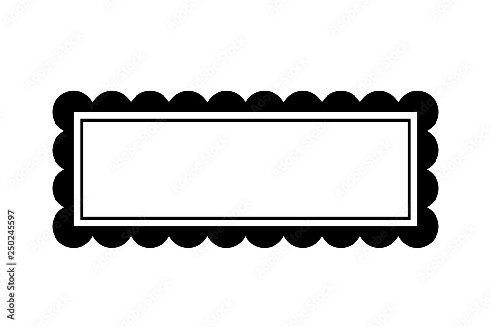 Fancy text box silhouette. Clipart image isolated on white background ...