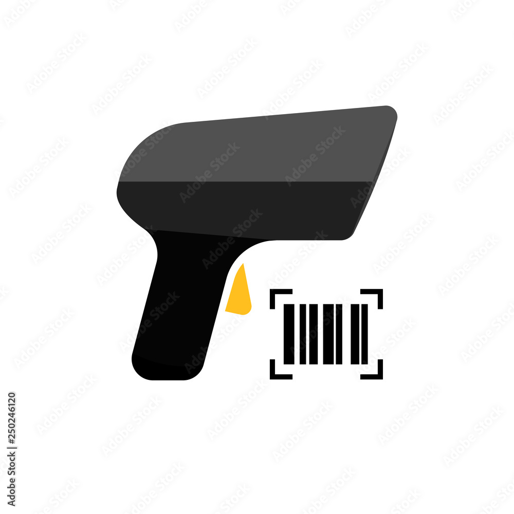 Warehouse scanner icon. Clipart image isolated on white background ...