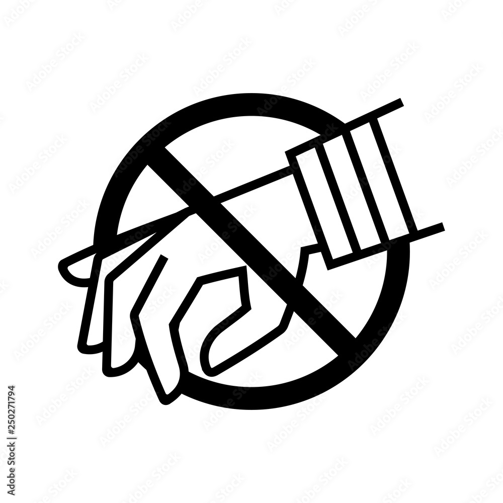 Anti theft icon. Stop sign. Clipart image isolated on white background ...