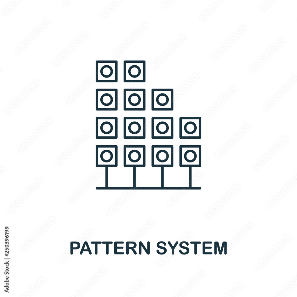 Pattern System outline icon. Thin line style from big data icons ...