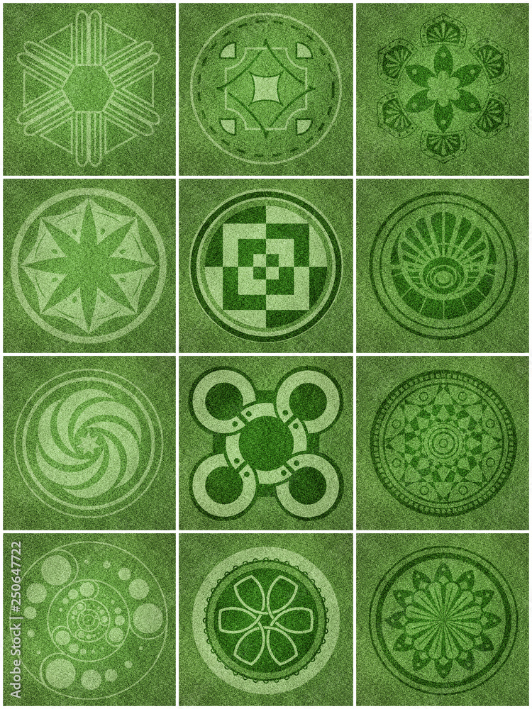 Crop circles Stock Illustration | Adobe Stock