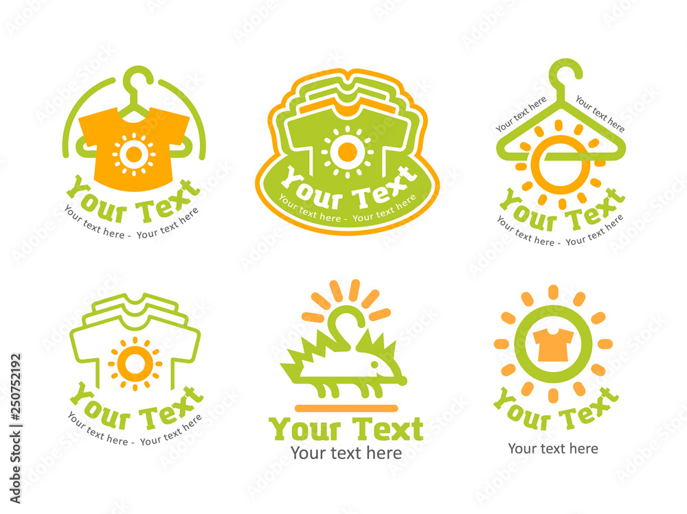 Vector illustration concept of clothes logo. Icon on white background ...