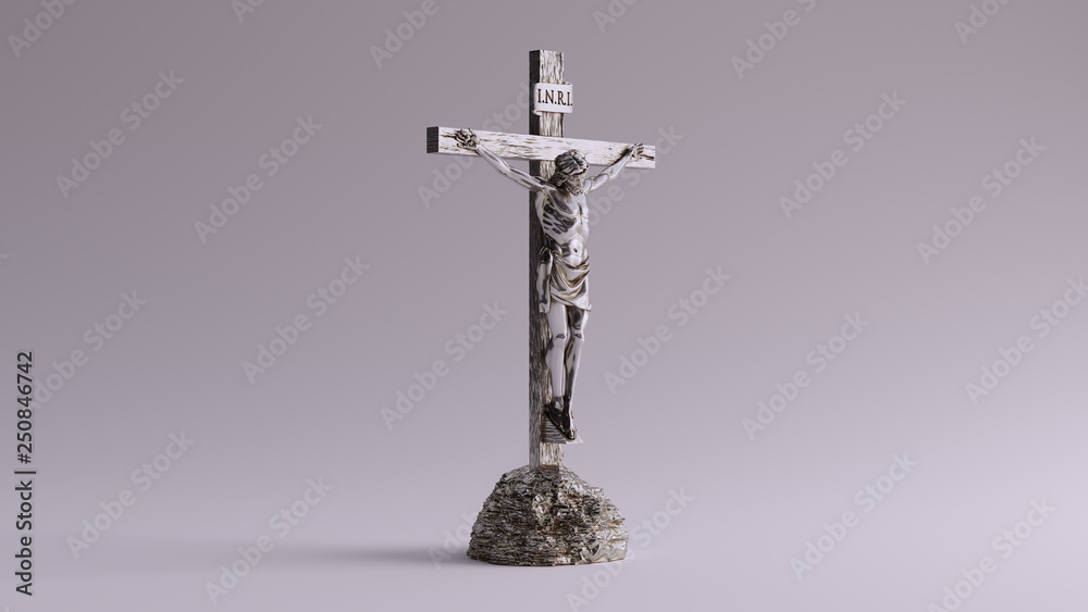 Silver Jesus Christ on the Cross with a Crown of Thorns Jesus of ...