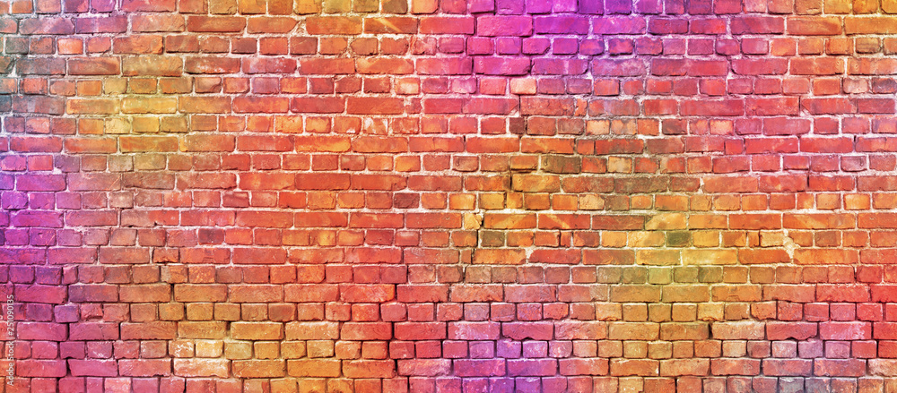Colorful brickwork texture. Colored brick wall background Stock Photo ...