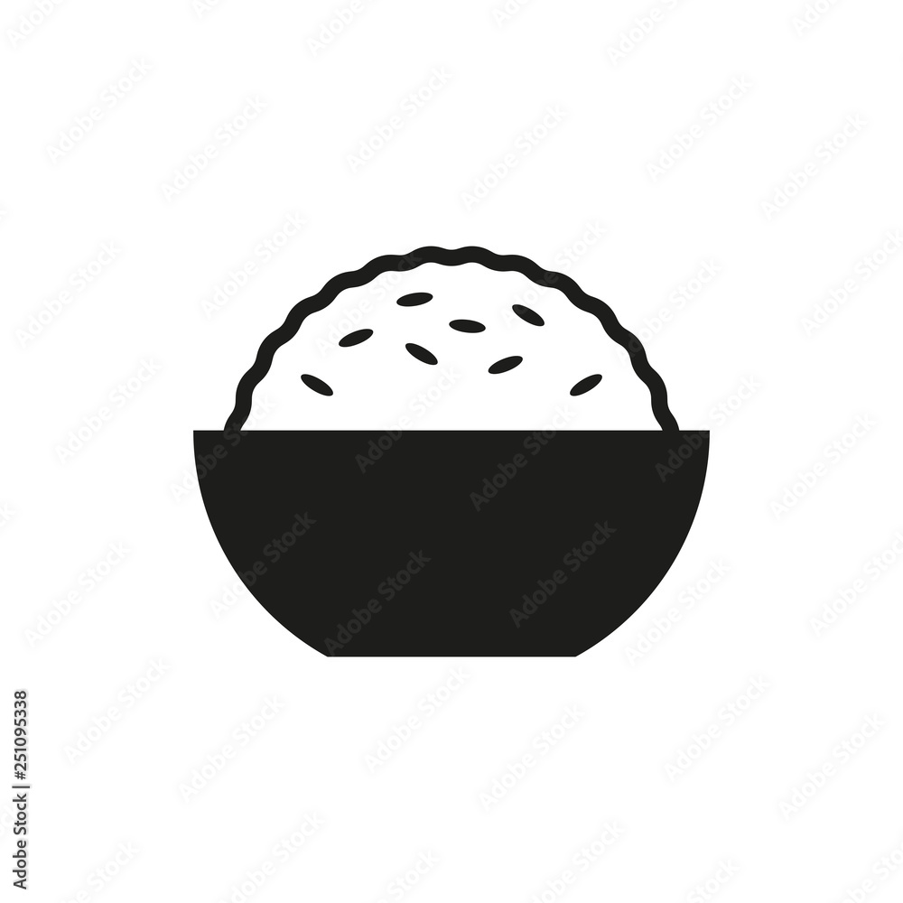 Vector de Stock Rice bowl icon | Adobe Stock
