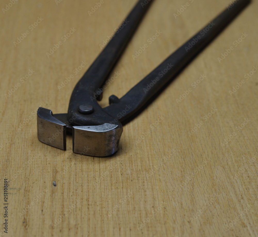 Hoof Nippers - a tool used by farriers to shoe horses which can also be ...