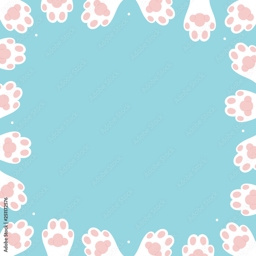 Vector cartoon style card template, frame, border or background with ...