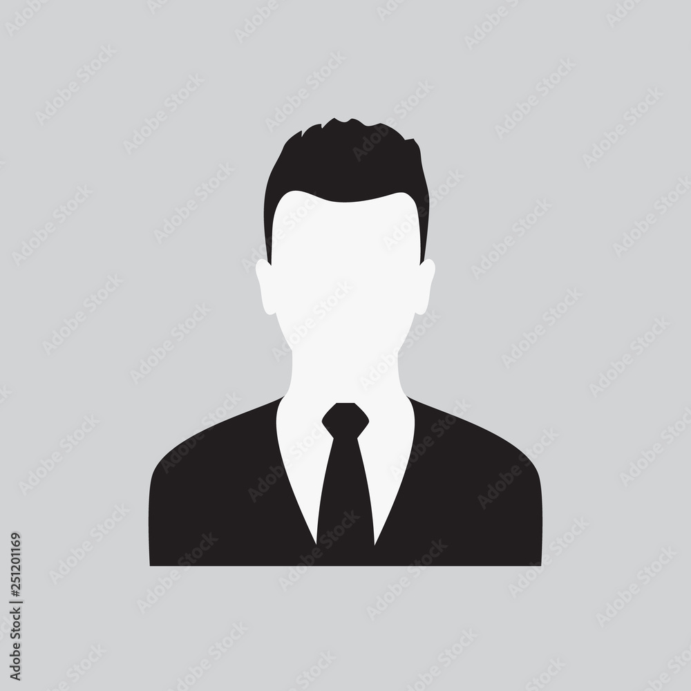 User Men Icon. Guy's Profile. Stylish Young Man in Business Suit with a ...