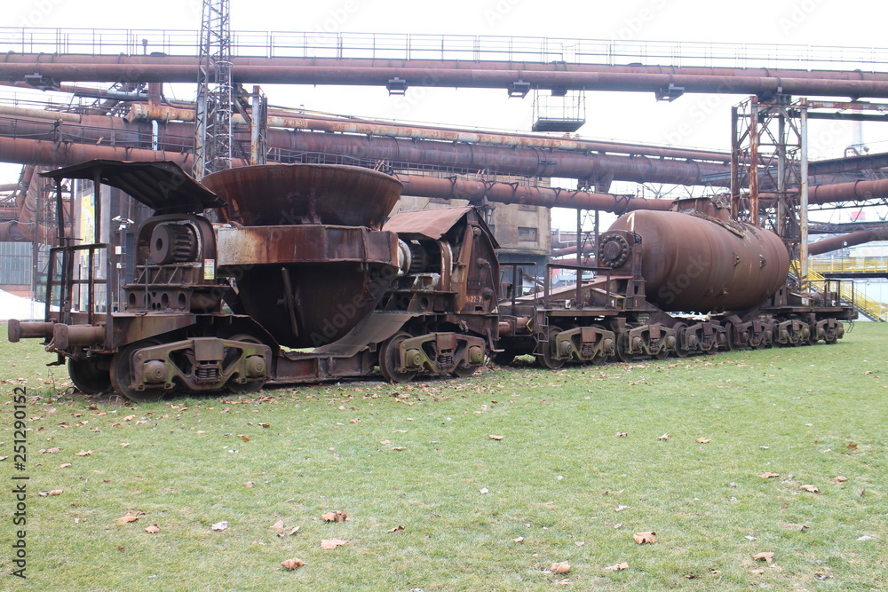 A slag pot (koliba) was a metal container used to transport liquid slag ...