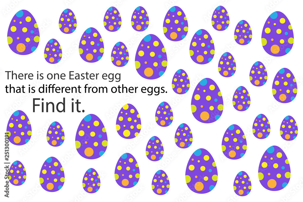 Find easter egg that different, fun education puzzle game for children ...