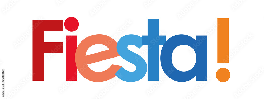fiesta text in white background Stock Vector | Adobe Stock