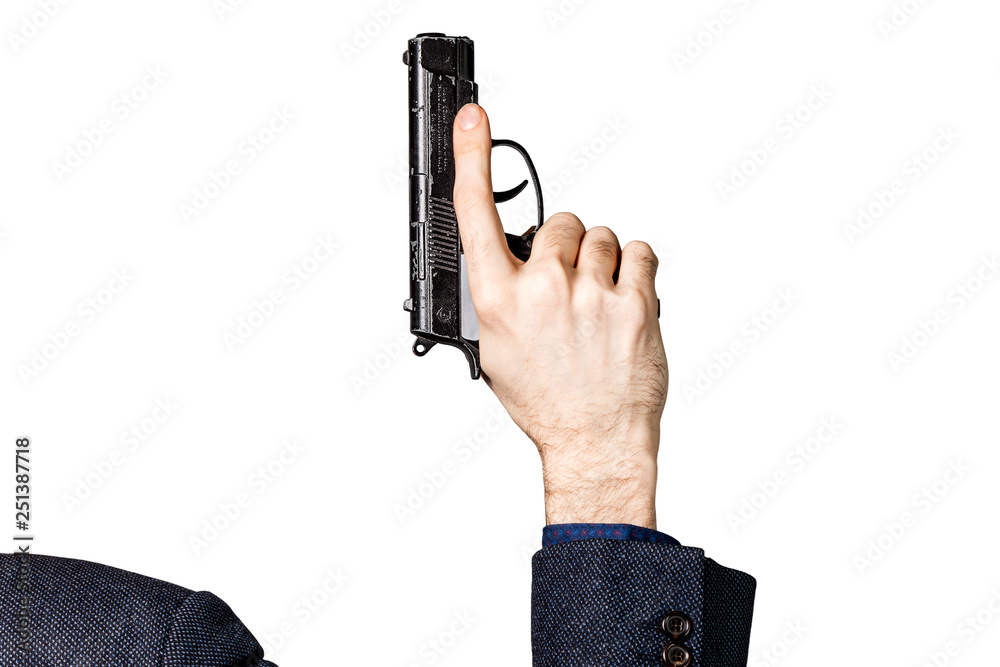 Hand Holding Gun Up