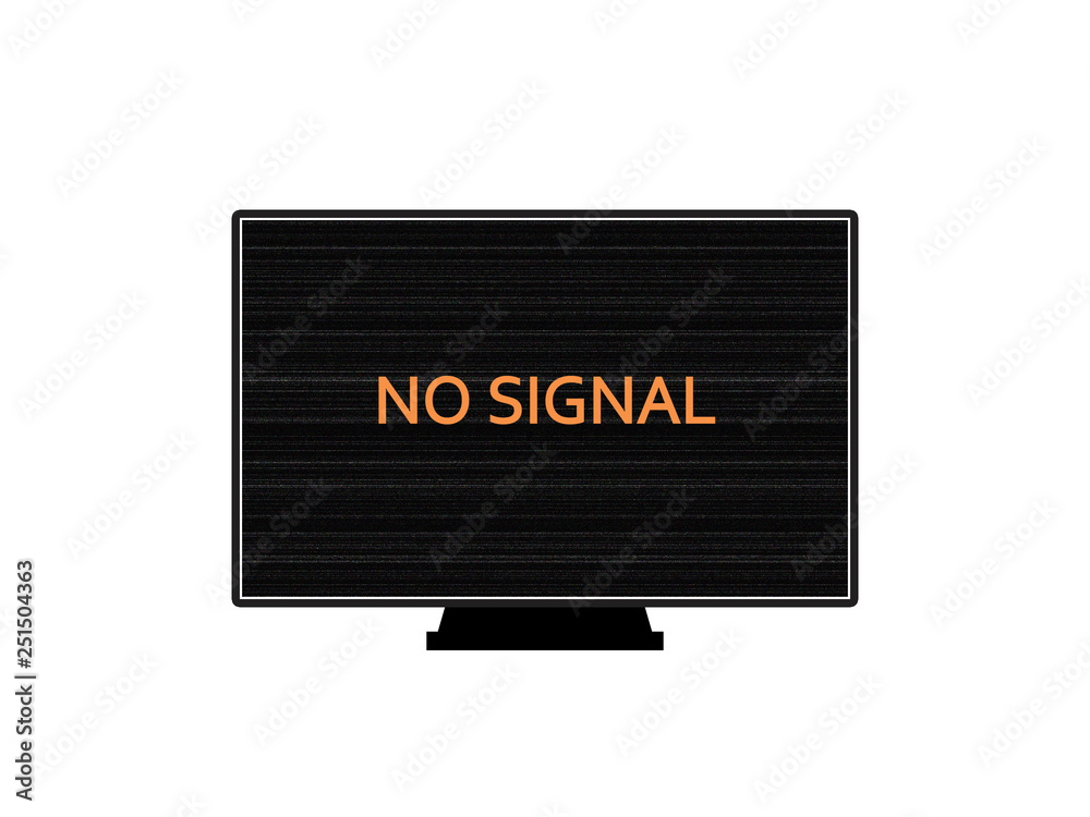 LCD tv or monitor with no signal Stock Photo | Adobe Stock