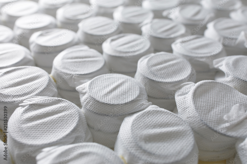 independent pocket spring mattress bed base foundation Stock Photo ...