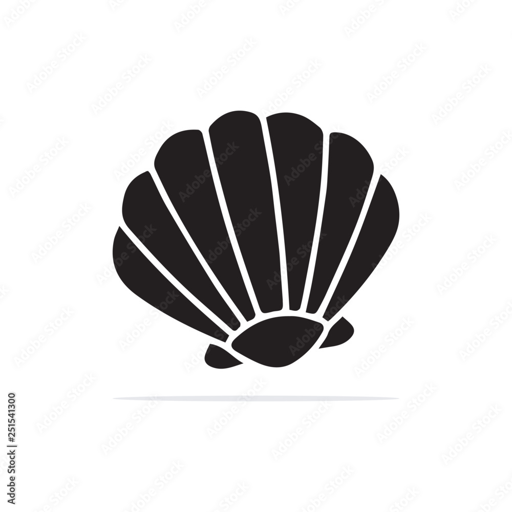 Scallop Icon. Vector concept illustration for design. Stock Vector ...