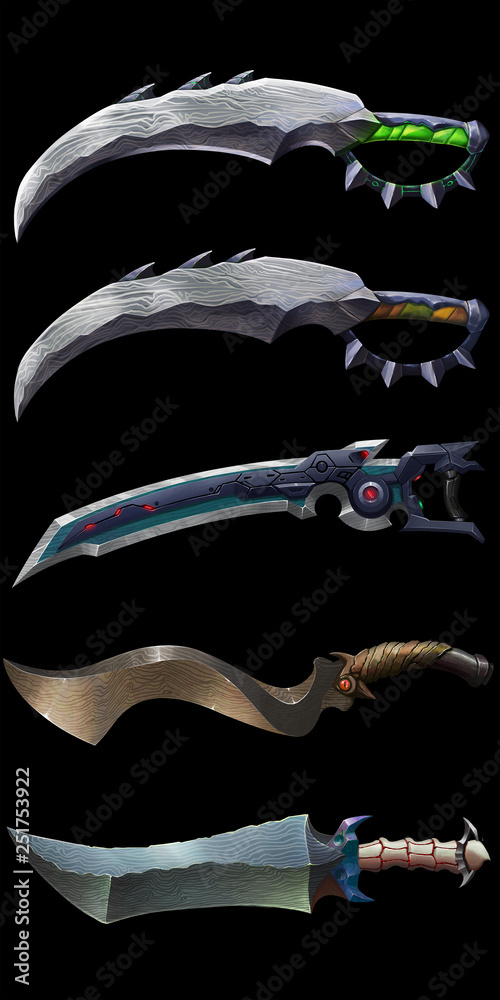 Alien Sci-fi Knives. Warrior Weapons. Industrial Design. Concept Art ...