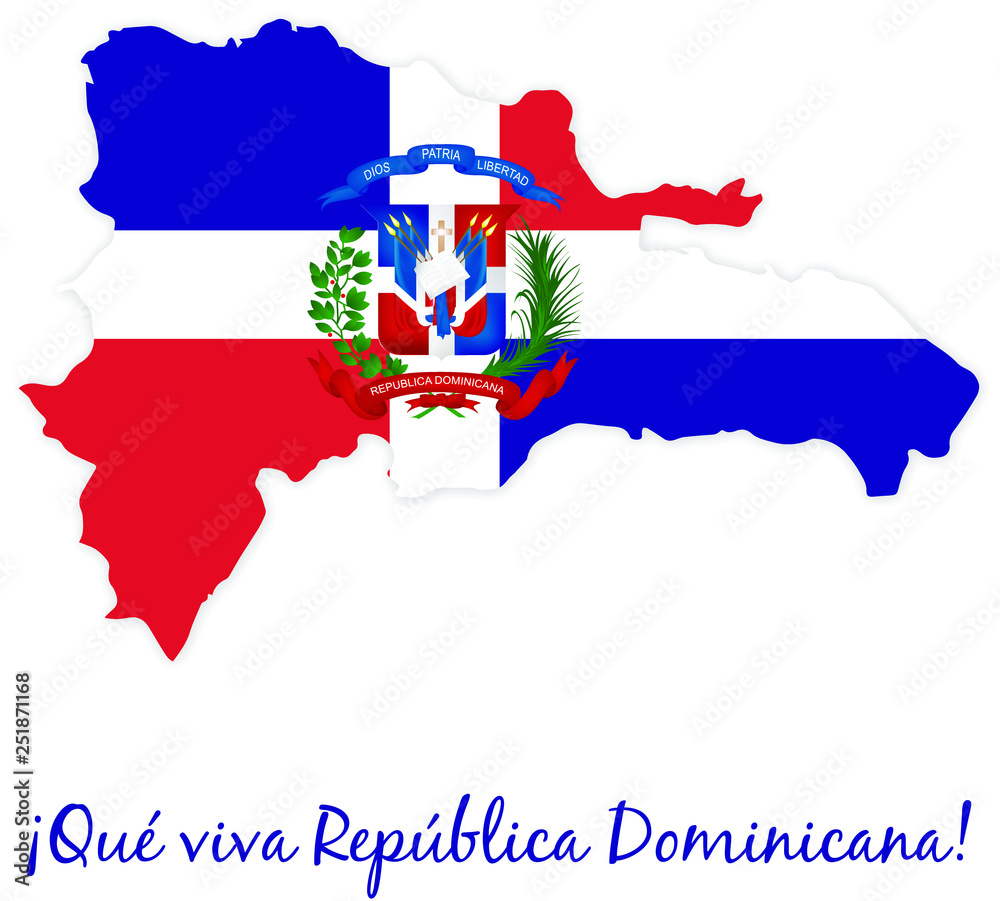 Mapa Republica Dominicana Bandera Stock Vector | Adobe Stock