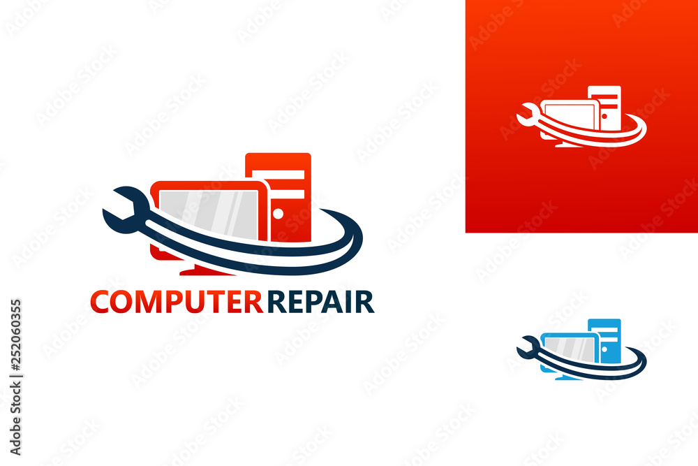 Computer Repair Logo Template Design Vector, Emblem, Design Concept ...