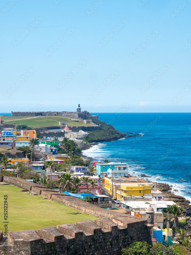 Panorama of La Perla slum in old San Juan, Puerto Rico Stock Photo ...
