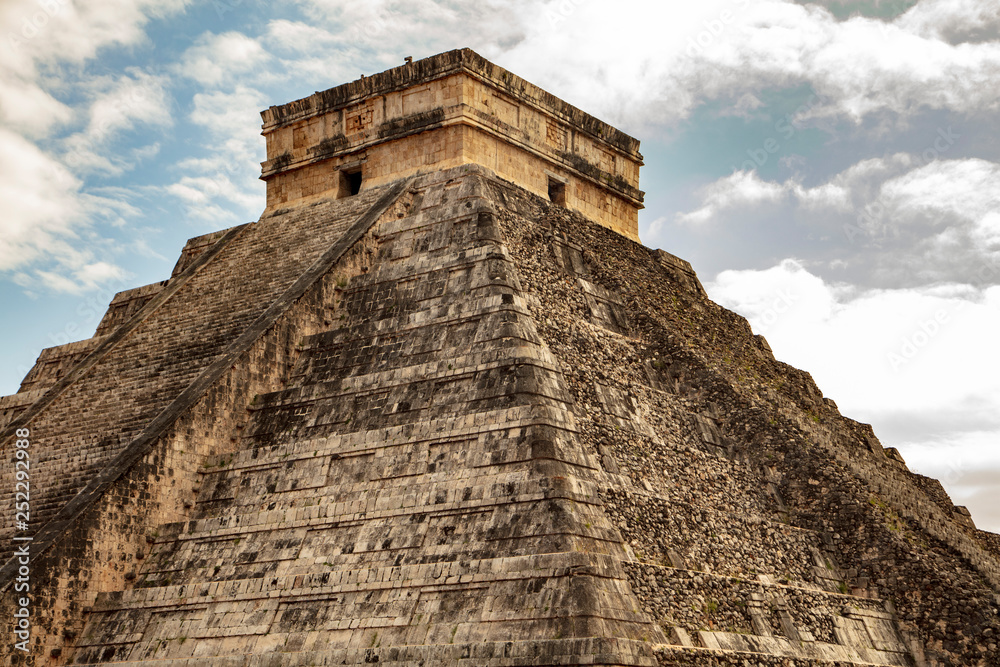 The mighty nine level stone pyramid of Temple of Kukulcan or El ...