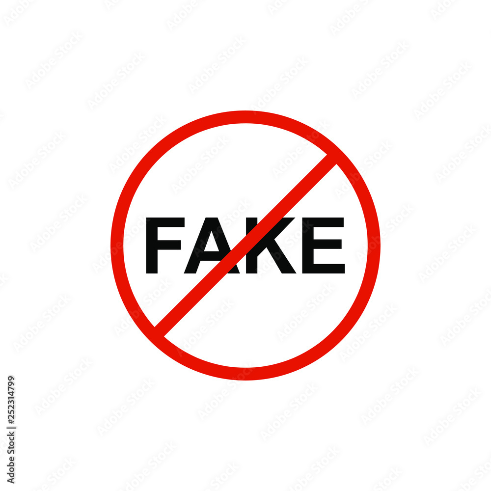 fake icon, fake symbol, fake sign, vector 素材庫向量圖 | Adobe Stock