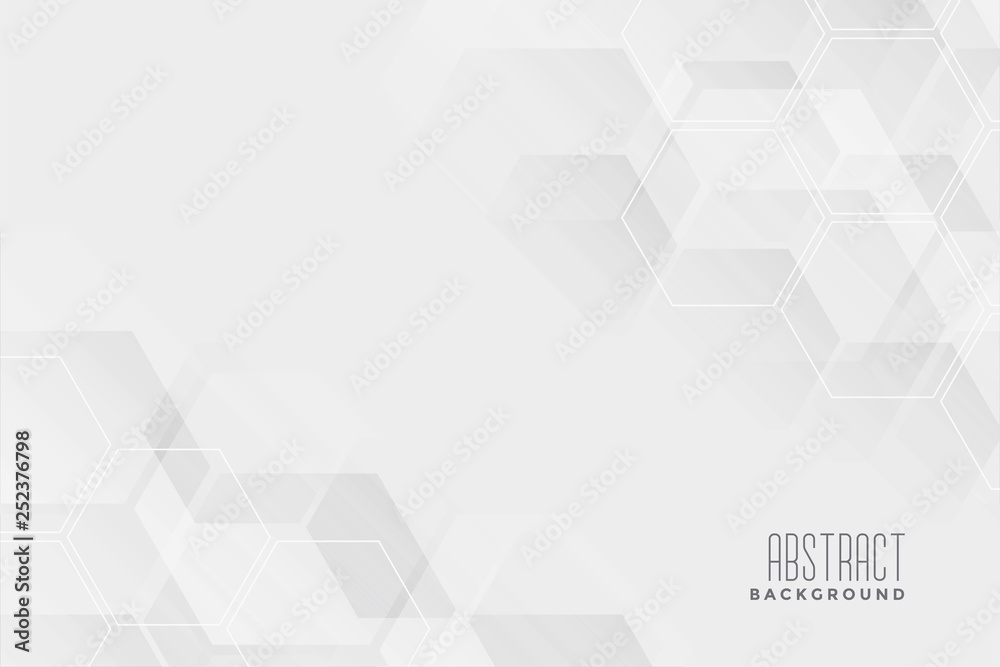 abstract hexagonal white background design Stock Vector | Adobe Stock