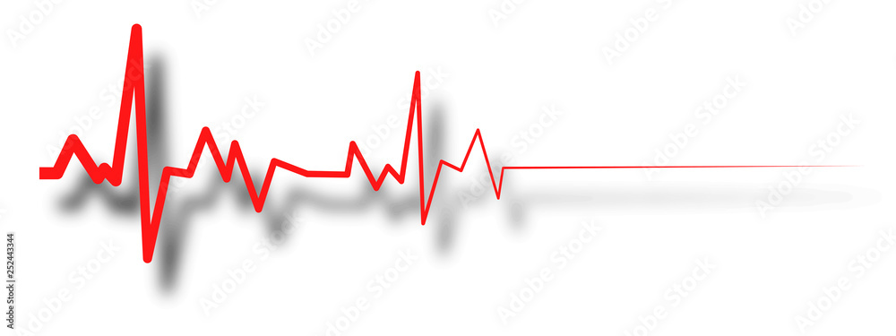 heart beat line, ekg death die. pulse EPS10 vector illustration Stock ...