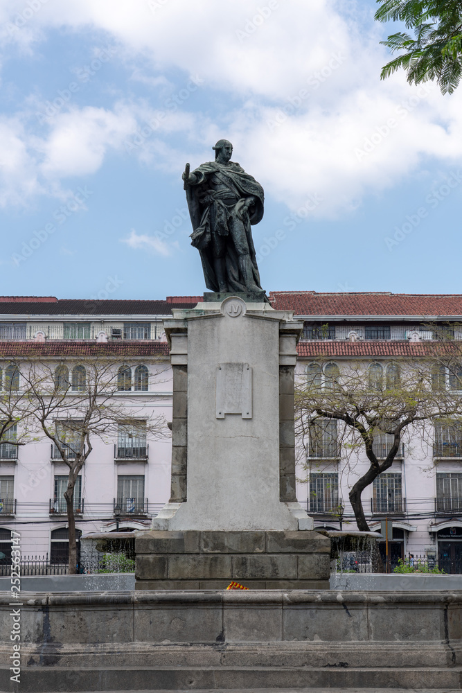 King Charles IV Monument at Plaza de Roma, Intramuros, Manila Stock ...